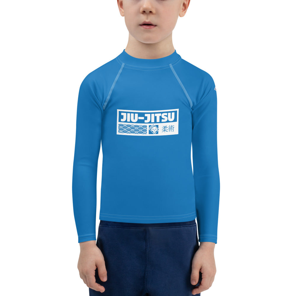 Kid's Boys Long Sleeve BJJ Rash Guard Jiu-Jitsu 004 - Azul – Soldier ...